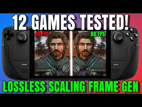Lossless Scaling on Steam Deck - Frame Gen Tested in 12 Games!