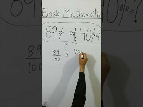 😳 CLEAN BASIC MATHEMATICS 89% of 40%=? NO CALCULATORS ALLOWED! #Shorts