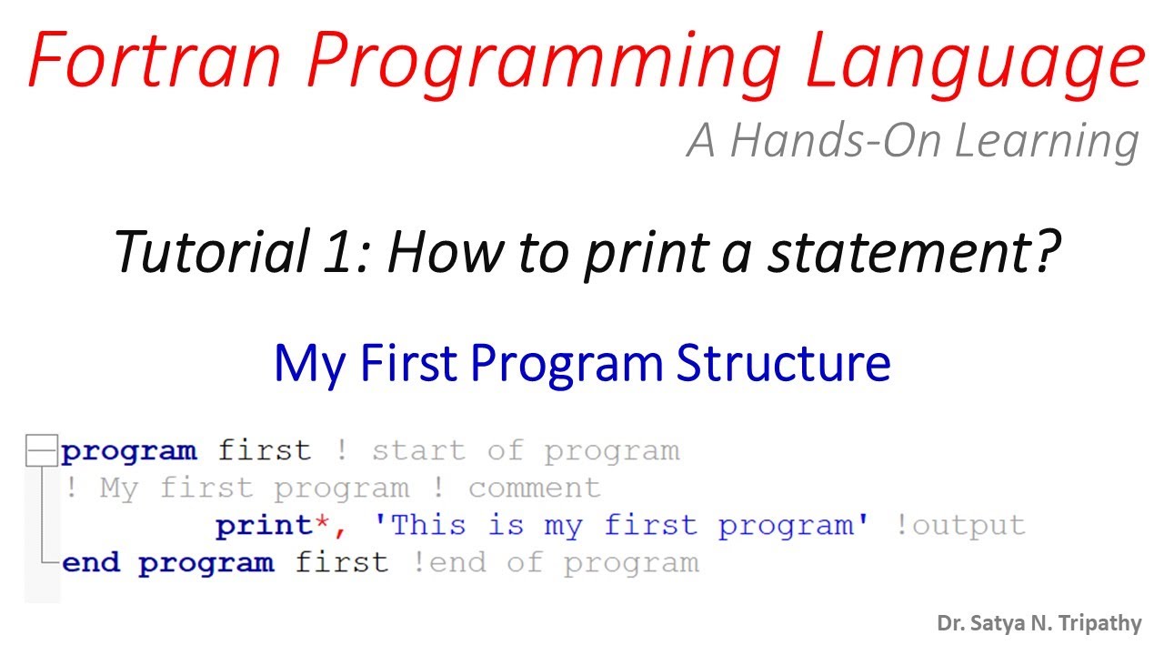 Print a Statement in Fortran