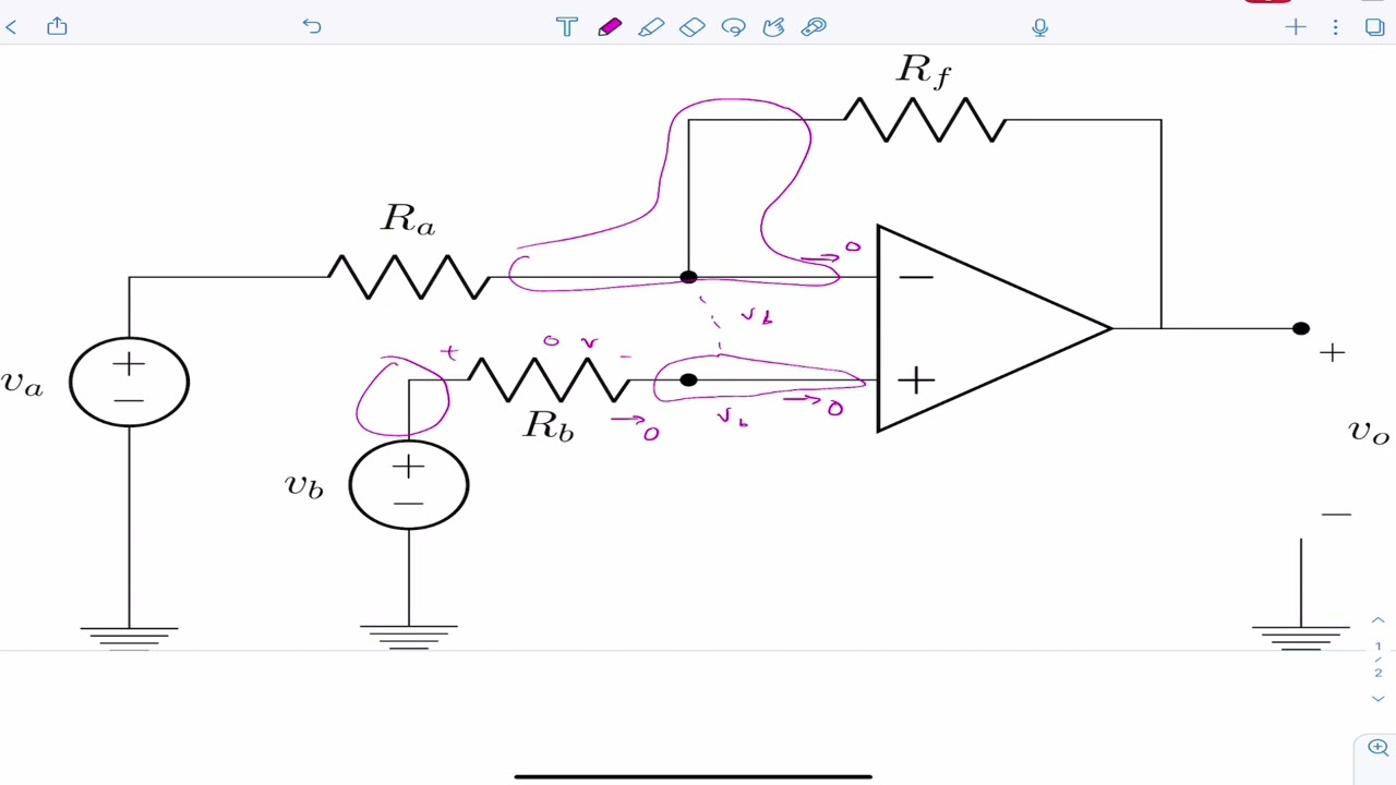 Ideal Op Amp Circuit Analysis