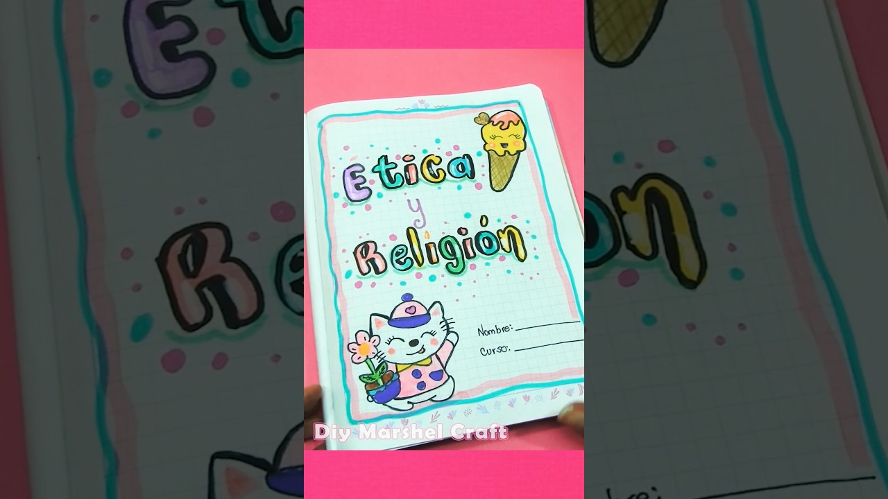 Portada cuaderno de ética y religión #handmade #ideas #art