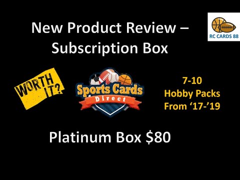 Sports Cards Direct Platinum Box $80 - Subscription Box Review - Is it worth it?