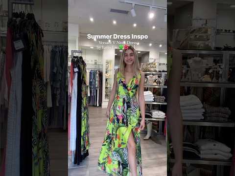 Tropical Print Summer Dressππ #maxidress #tropical #summerfashion #outfitinspo #versace #explore