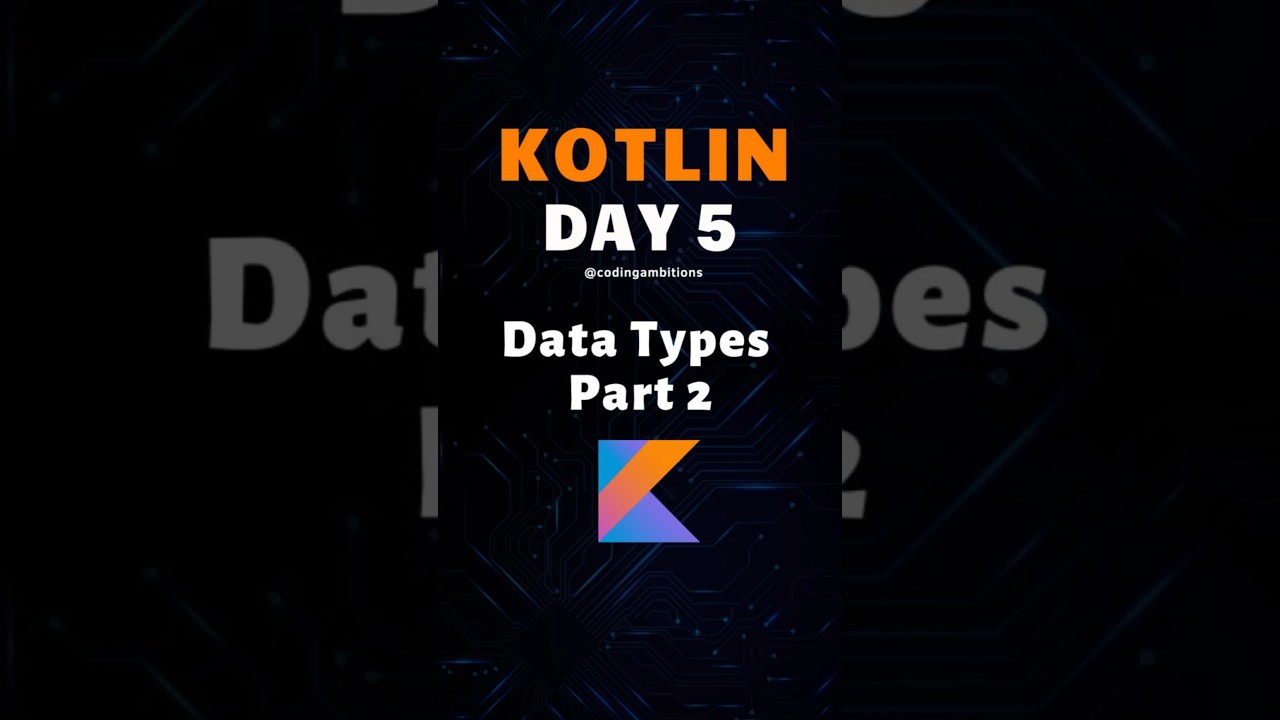 Data types in Kotlin part2.  #learnkotlin #kotlintutorils #kotlin #androidkotlin #coding