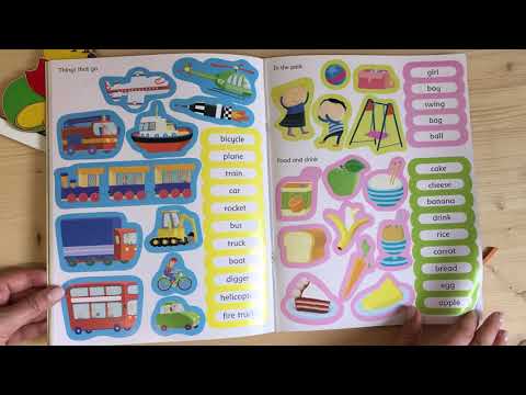 100 First Words in English | Usborne | Children Sticker Book | First Books for Kids