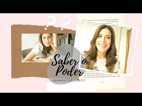 Learn Spanish. PODER O SABER