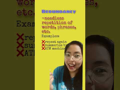 Redundancy || Learning English through YouTube Shorts 005