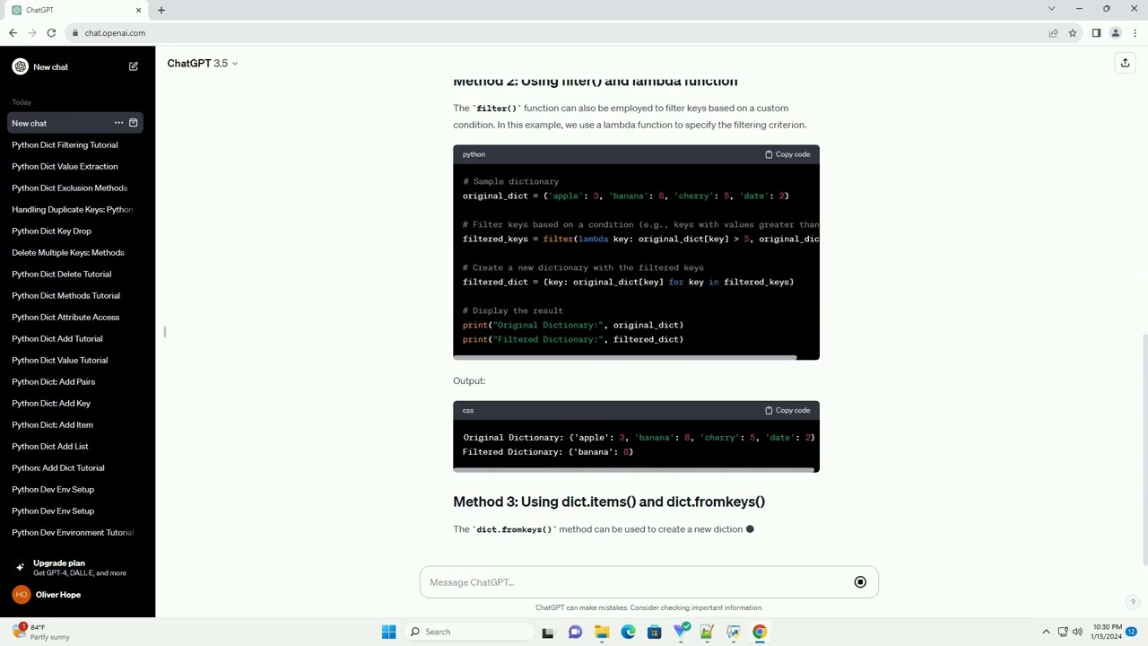 python dict filter keys