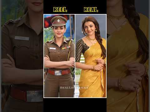 South Indian Actress reel vs real // Actress in police getup // #south #actress #reel #vs #real
