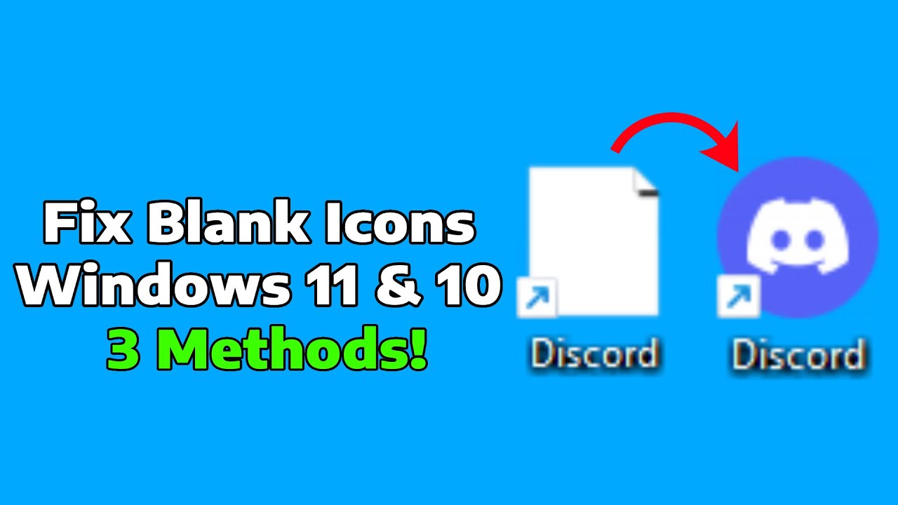 Fix Desktop Icons Missing | Blank White Desktop Shortcut Icons - 3 Methods! (Windows 11/10) | How To
