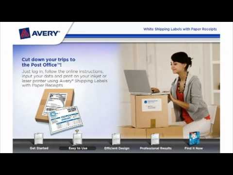Avery White Shipping Labels with Paper Receipts Demo Video