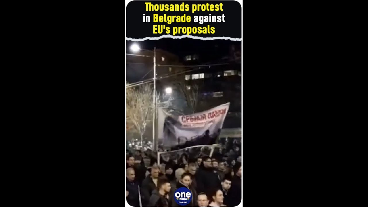 Belgrade sees huge protest over EU's 11-point plan