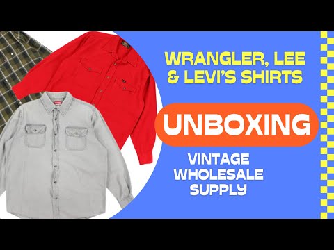 Unboxing Wrangler Lee & Levi's Shirts from Vintage Wholesale Supply