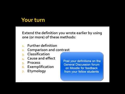 TWU Writing definitions
