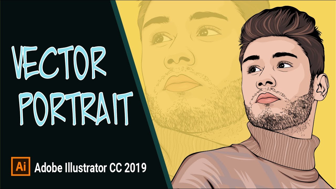 Drawing Sample Portrait #5 - Vector Portrait