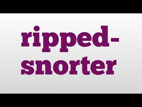 ripped-snorter meaning and pronunciation