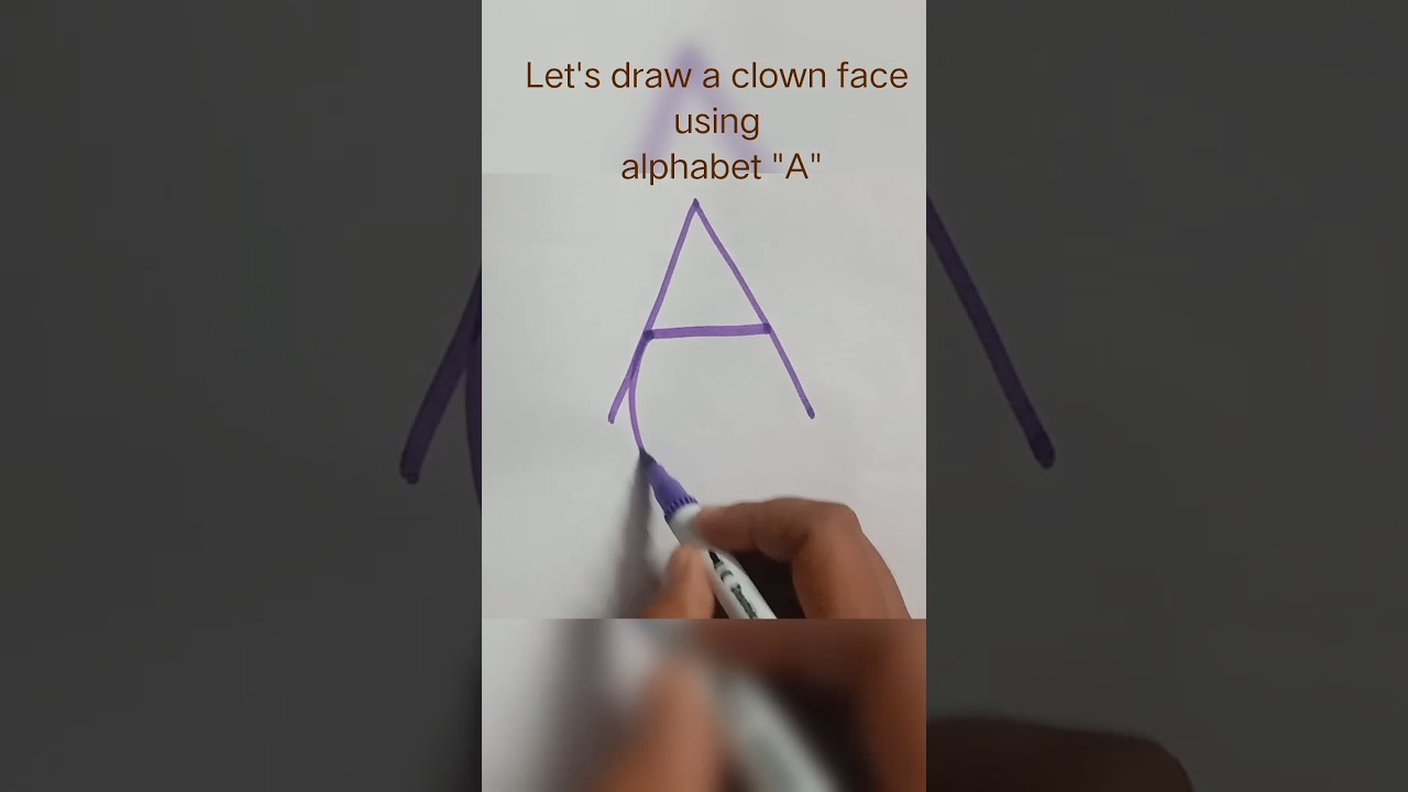 Simple clown drawing using 