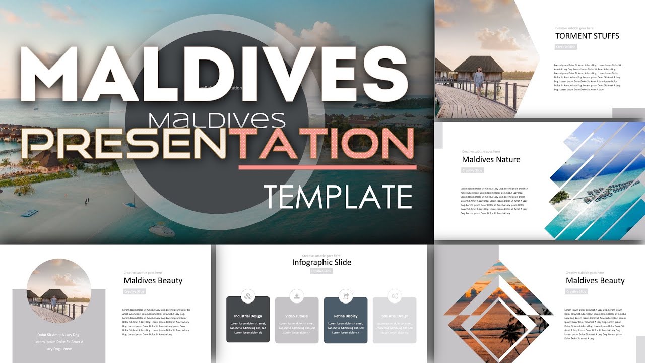 Maldives inspired PowerPoint presentation animation slides morph transition 🔥free ppt template
