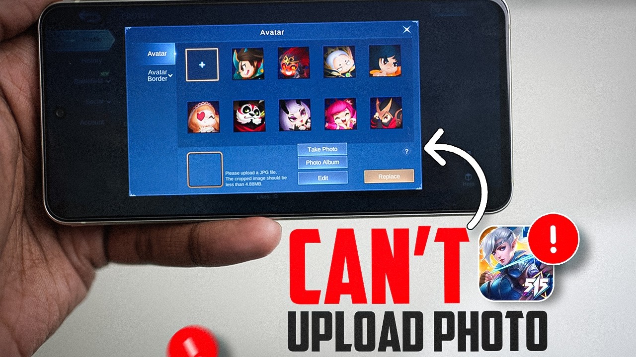 How to Fix Can’t Upload Photo in Mobile Legends Android | MLBB Avatar Upload Failed