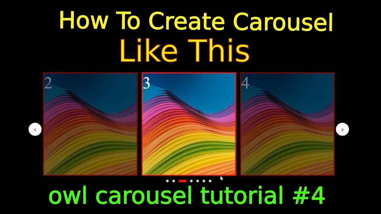 Owl Carousel with Center Active : Owl Carousel Tutorial #4