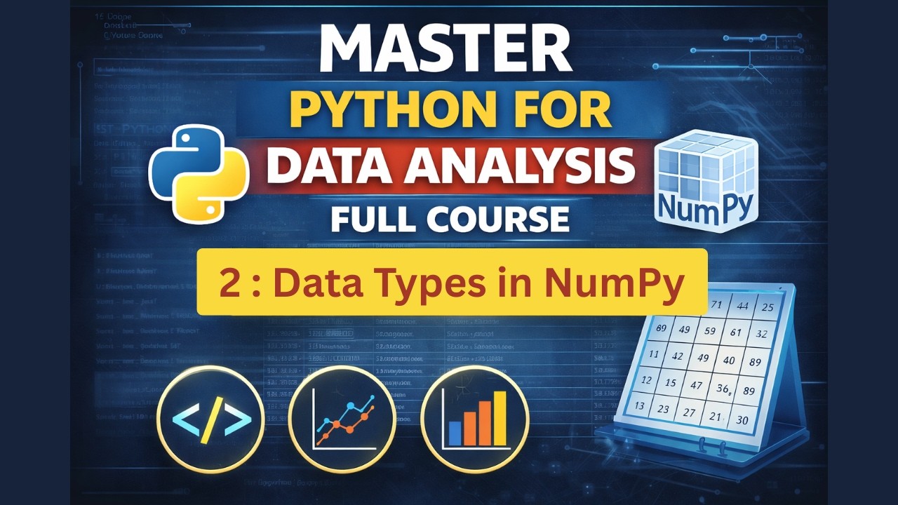 Python Full Course | Part 2 Data Types in NumPy
