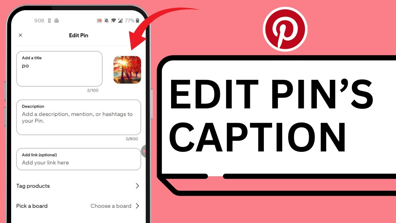 How to Edit a Pin’s Caption or Link on Pinterest | Full Tutorial: