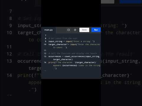 Python Interview : Count Occurrences of a Specific Character in a String | codewithbv @codewithbv