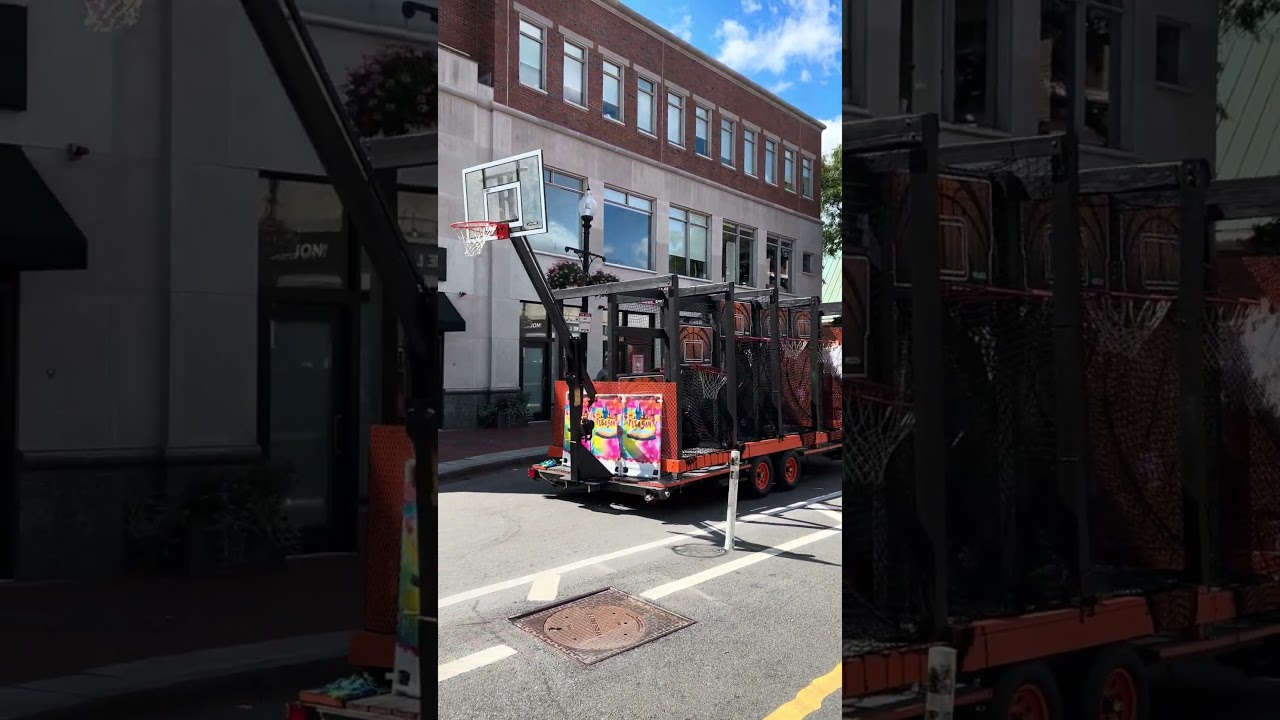 Basketball Hoop Trailer for the 3 point Challenge 🏀