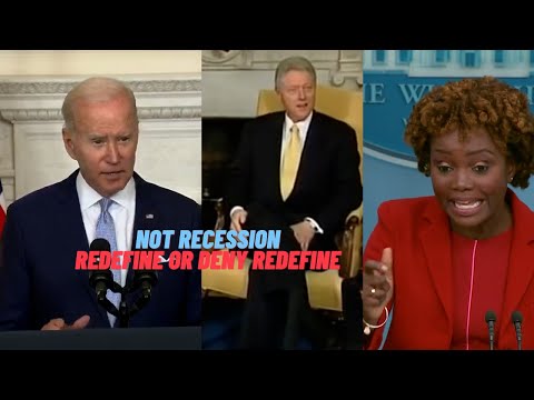 Not in recession & redefine recession or say not to define recession but deny redefining recession