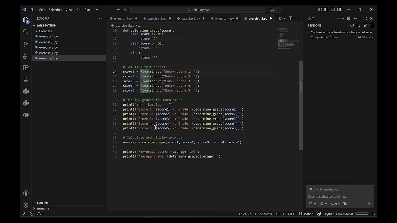 Ananta Python Lab 2 Assignment