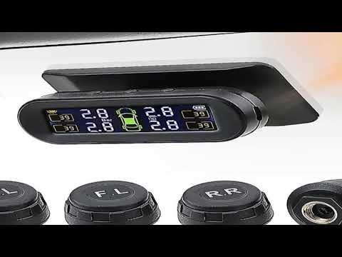 Tire Pressure Monitoring System Temperature Warning Fuel Save With 4 External Sensors Sola