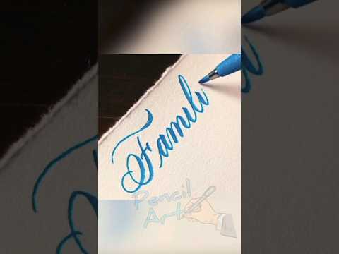 calligraphy ||Family|| Pencil Art. #calligraphy #design