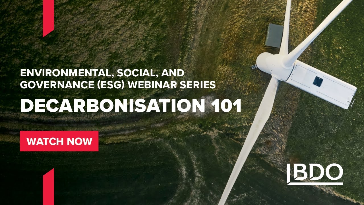 ESG webinar: Decarbonisation 101