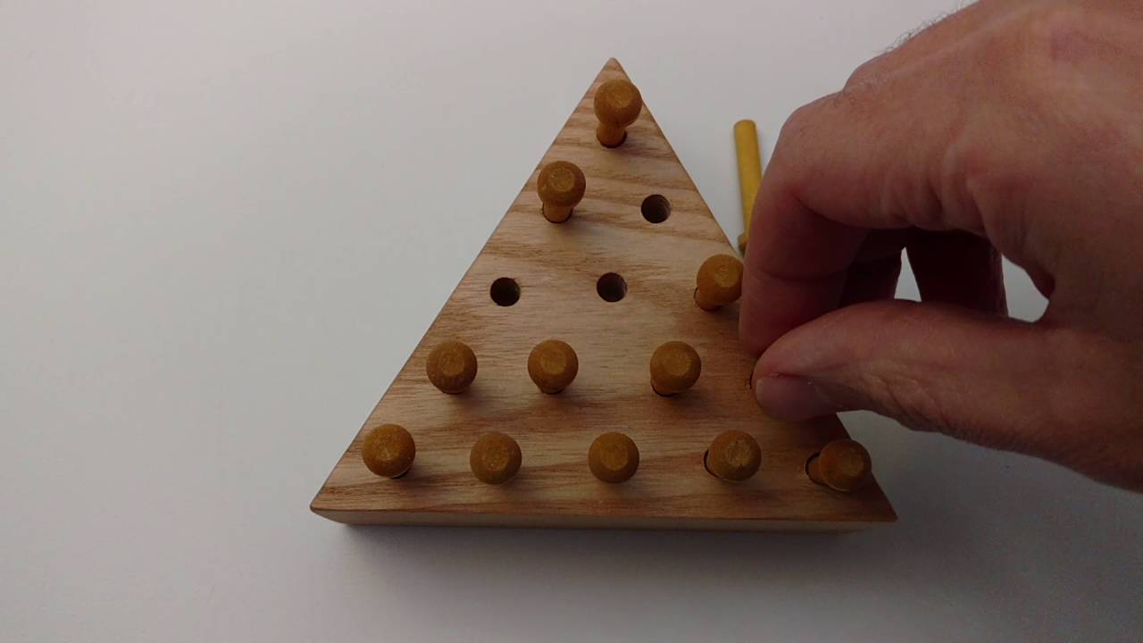 All but one/triangle solitaire/peg game