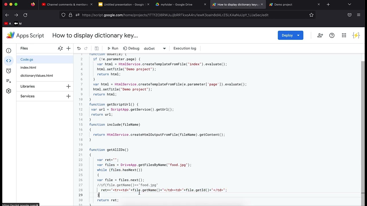 Google Apps Script + @GoogleDrive  - Get File Id From Specific File Name