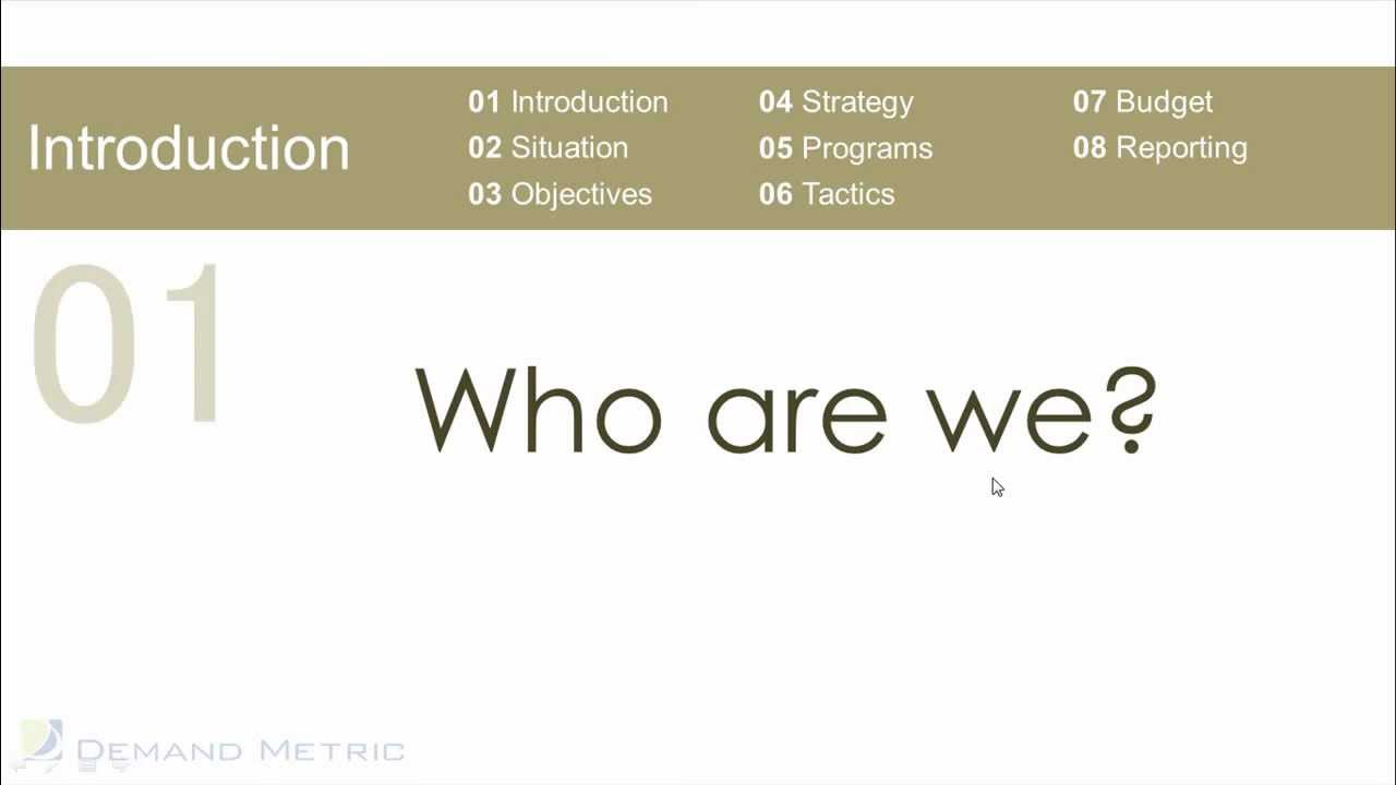 Marketing Plan Presentation Template