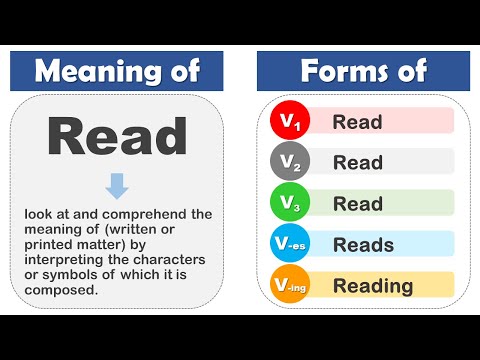 Read Past Tense, V1 V2 V3 V4 V5 Form Of Read, Past Participle Of Read and Example Sentences