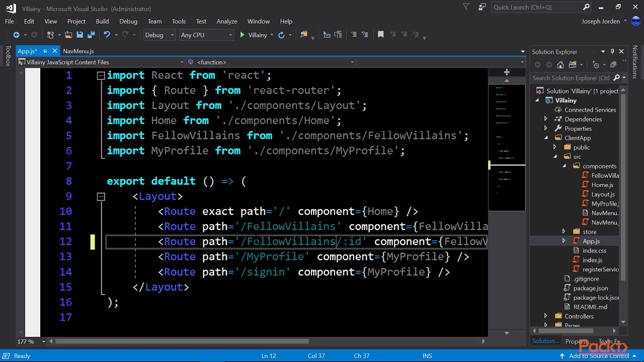 Full Stack Development with React and ASP.NET Core 2 : Creating the New UI in React | packtpub.com