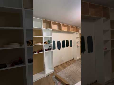 Day 2 of our office renovation! The IKEA Billy Bookcases are built and ready for painting #diyhome
