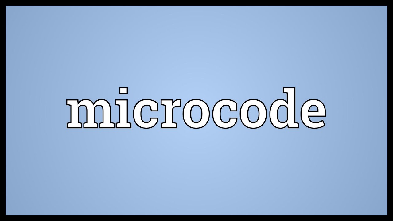 Microcode Meaning