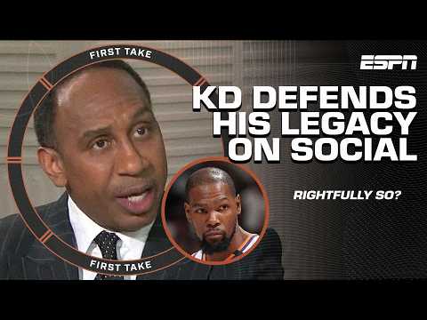 IN DEFENSE OF KEVIN DURANT π Stephen A. & JWill DISAGREE on KD's social media comments | First Take