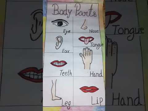 #Easy human body parts drawing# 💪👁👃👅 #hometour01