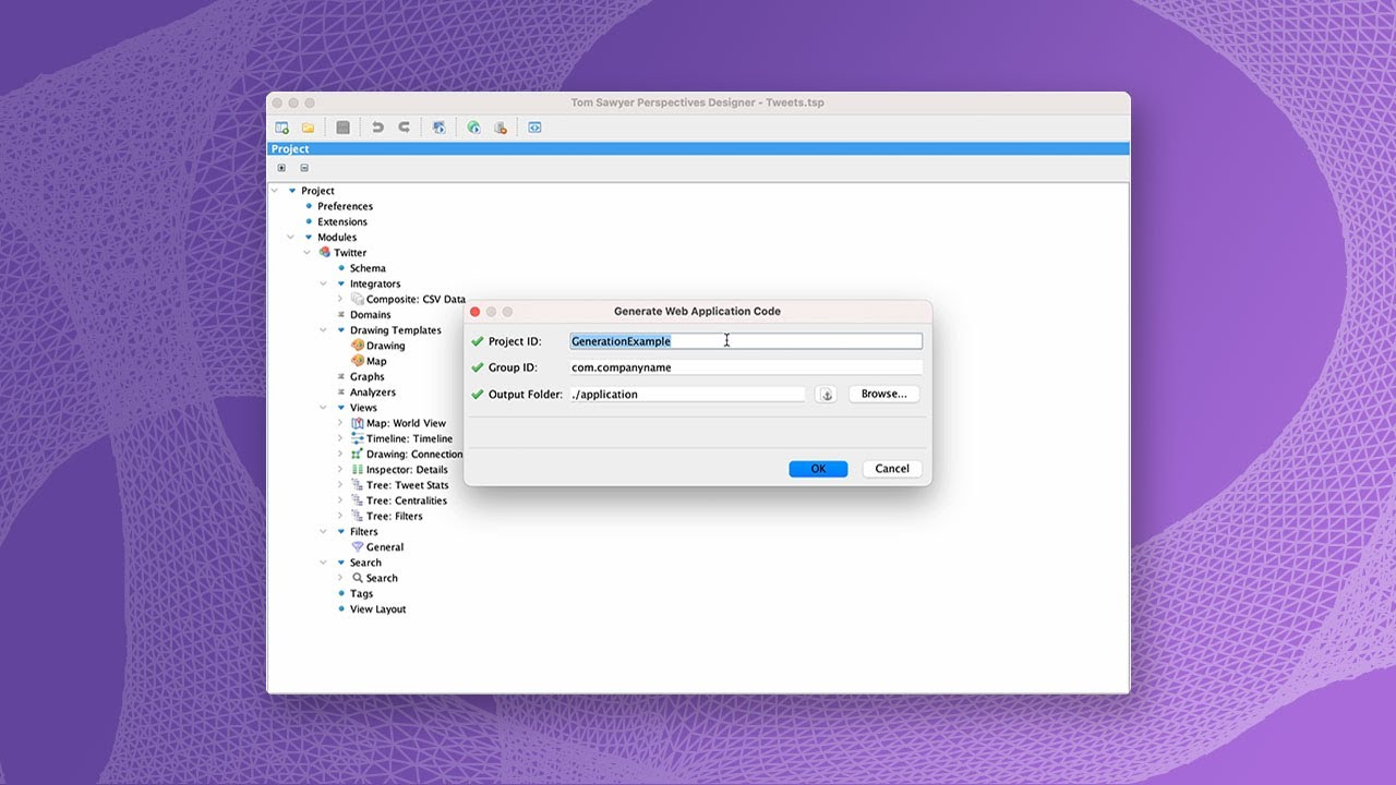 How to Generate Web Application Code with Custom Java in Tom Sawyer Perspectives