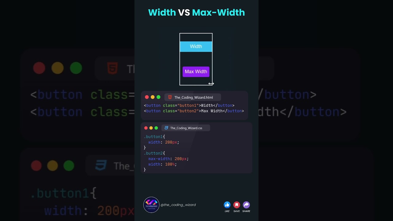 CSS Width Vs Max-Width Explained 🤯🤯🤯 #css3