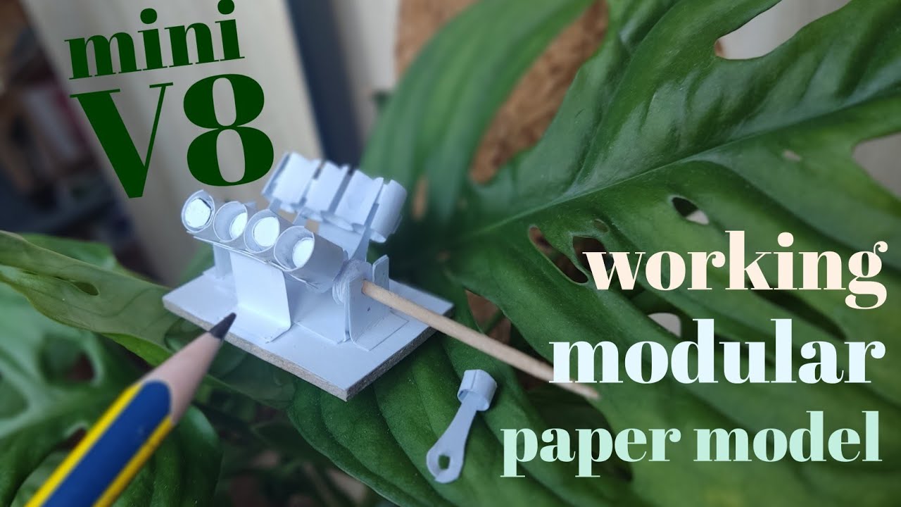 Miniature V8 Paper Engine 🧩🔧