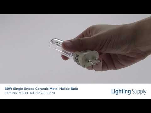 Sylvania 39W Single-Ended Ceramic Metal Halide Bulb (MC39T6/U/G12/830/PB)