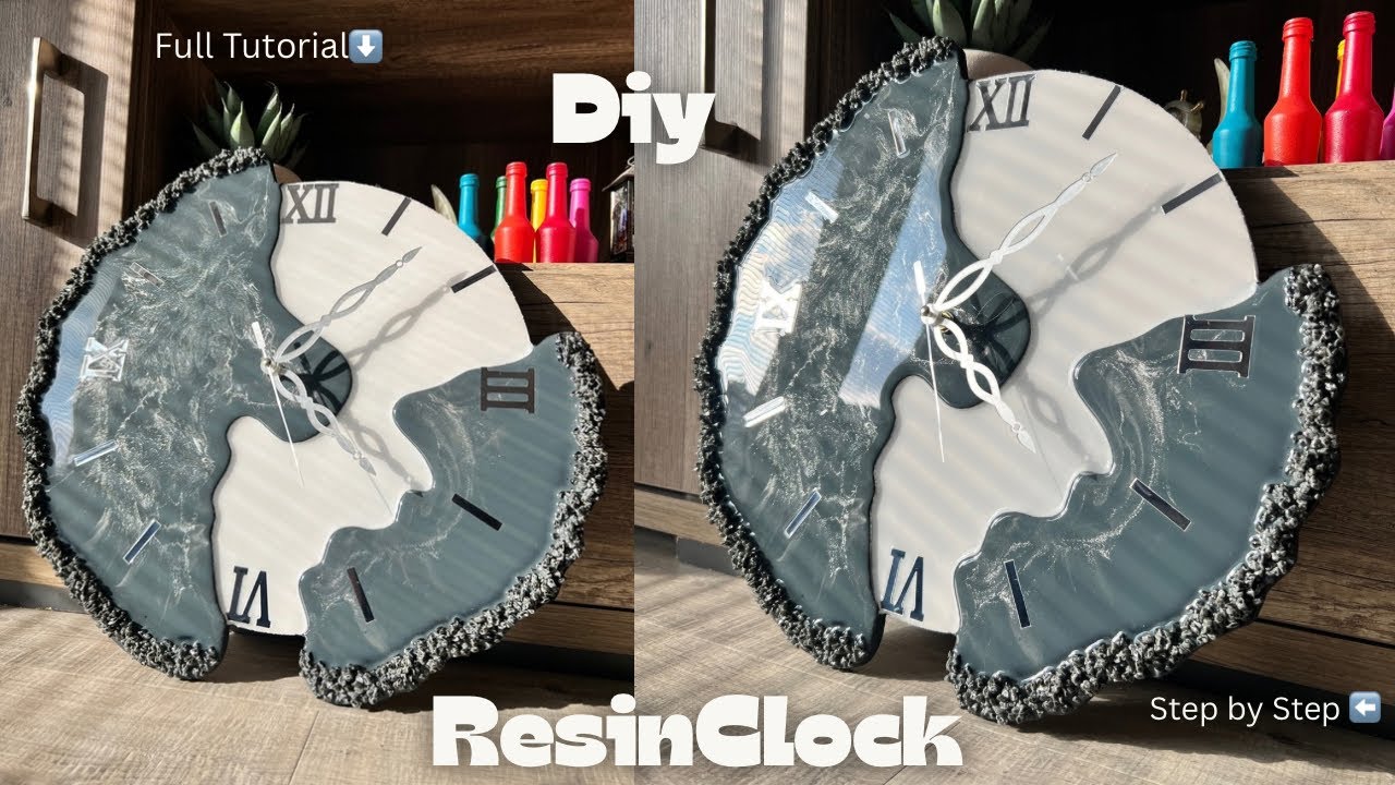 🎨Full Tutorial of Unique Resin Clock | Step by Step Beginners Guide |Diy Resin Art ✨