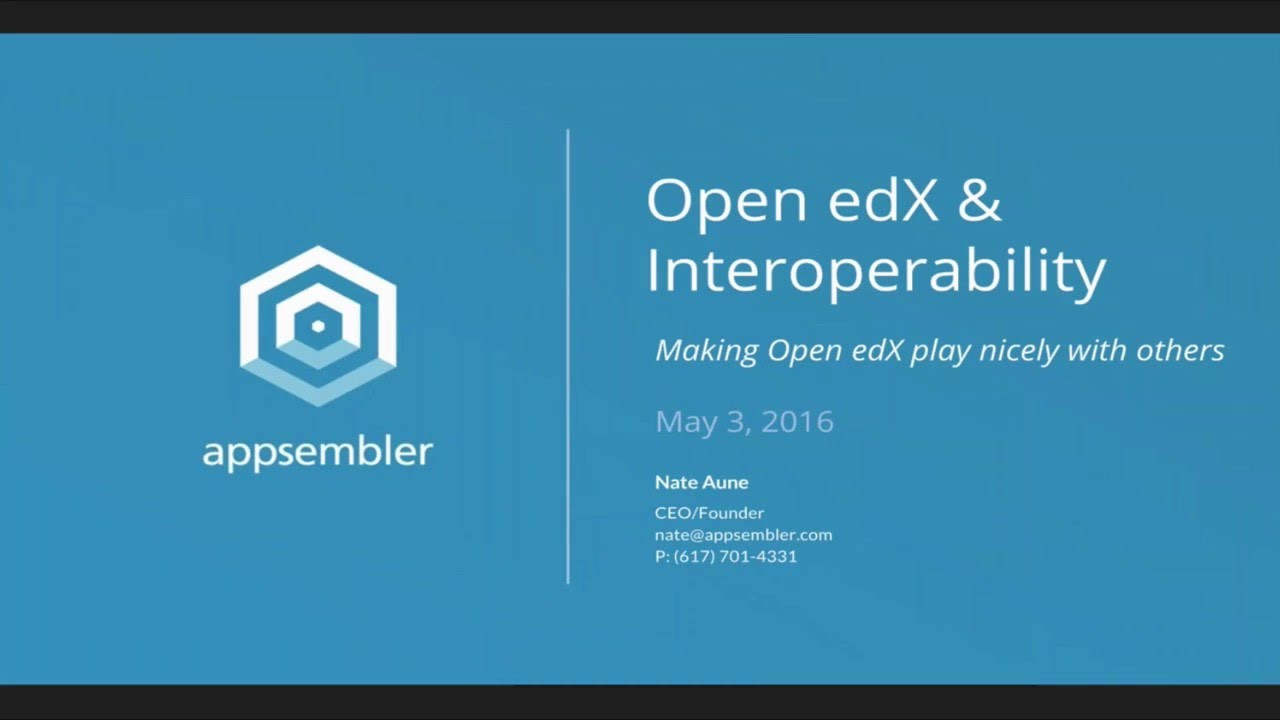 Webinar: Open edX & Interoperability