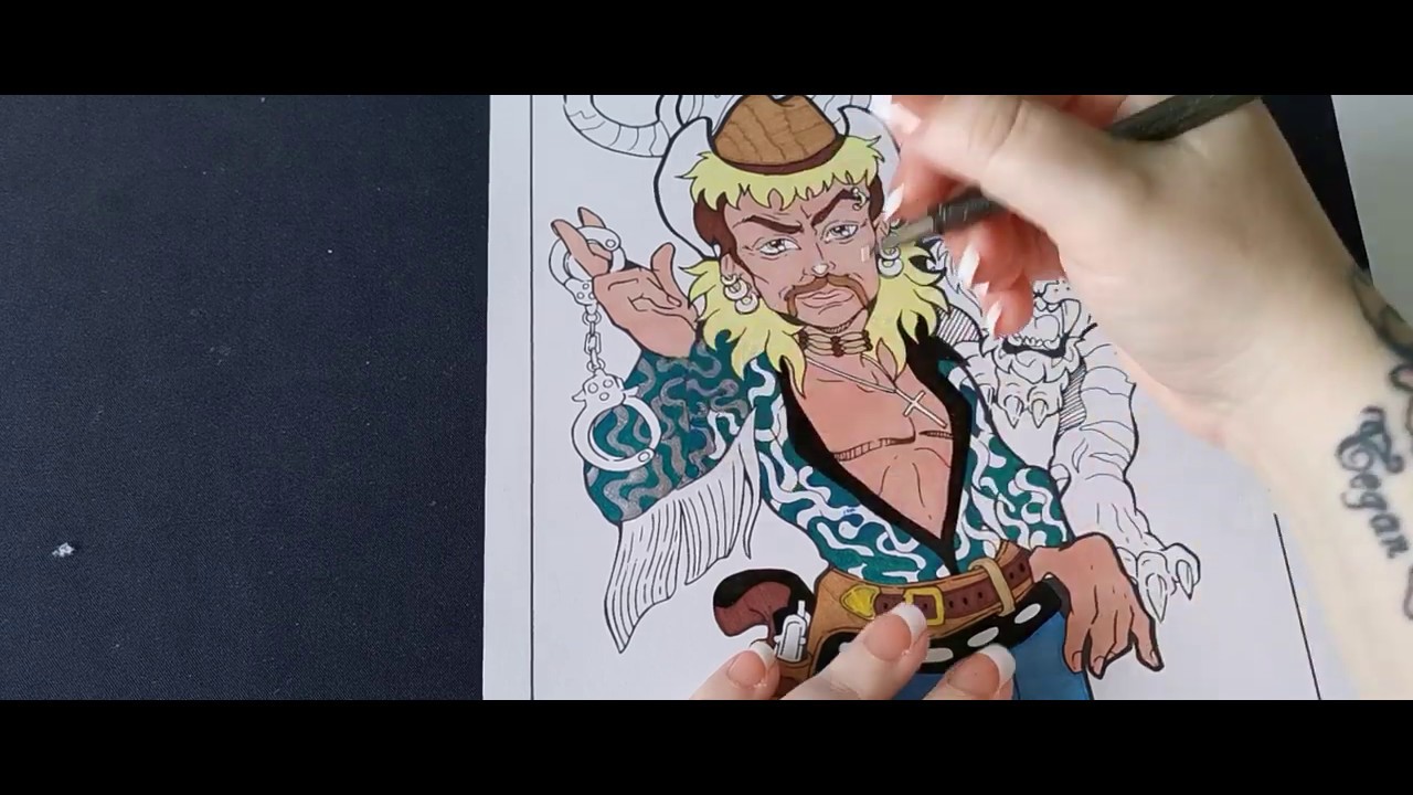 Adult Colour & Chat | Tiger King PDF ~ Karla Magaña