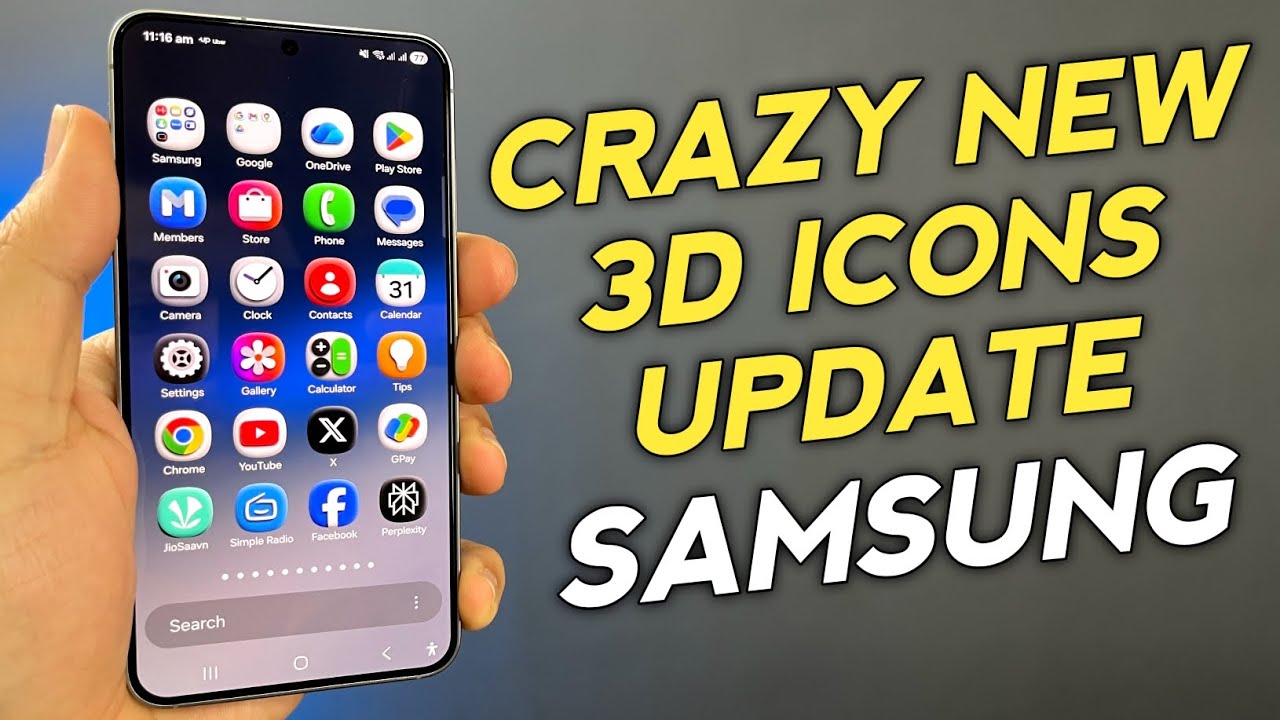 Samsung Official 3D iCon Update For Millions Galaxy Phones😍#samsung #oneui8 #phone